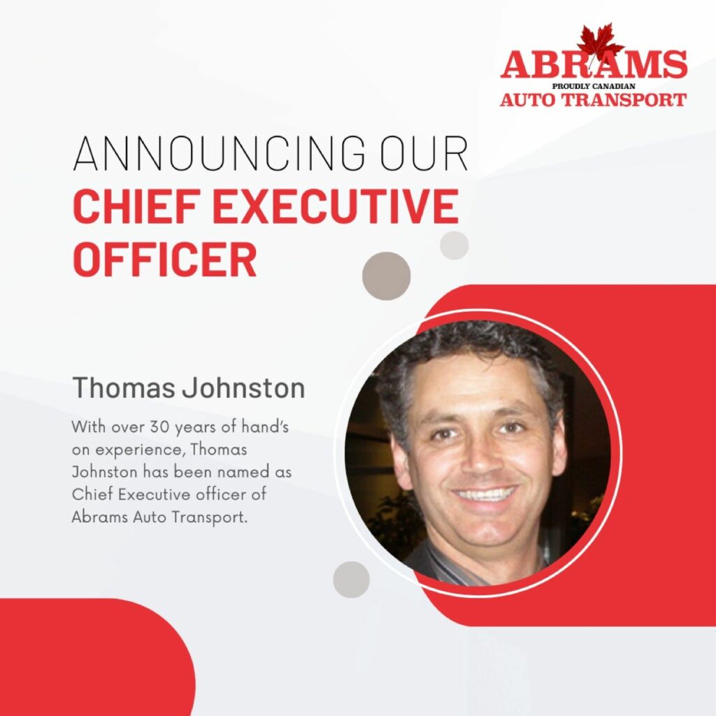 Johnston appointed as Abrams Auto Transport CEO - Truck News
