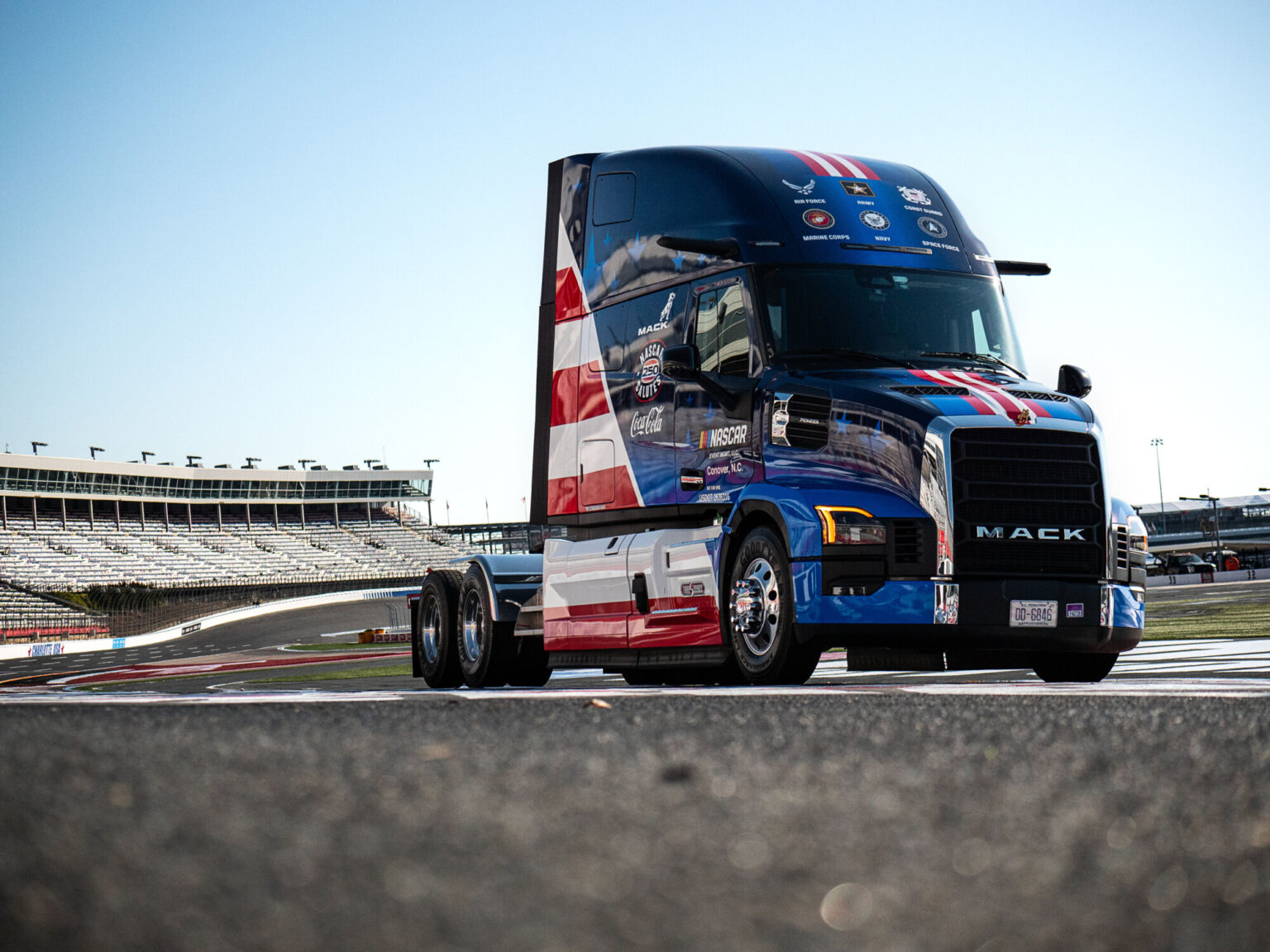 Mack Pioneer trucks receive military-themed wraps for NASCAR season ...